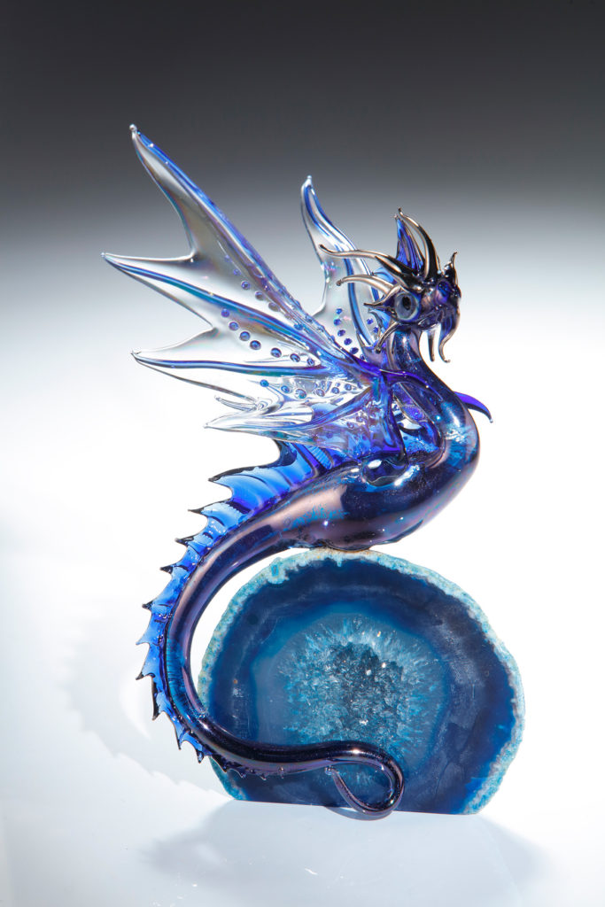 Dragon on Colorado Jade – Sandra Young Glass